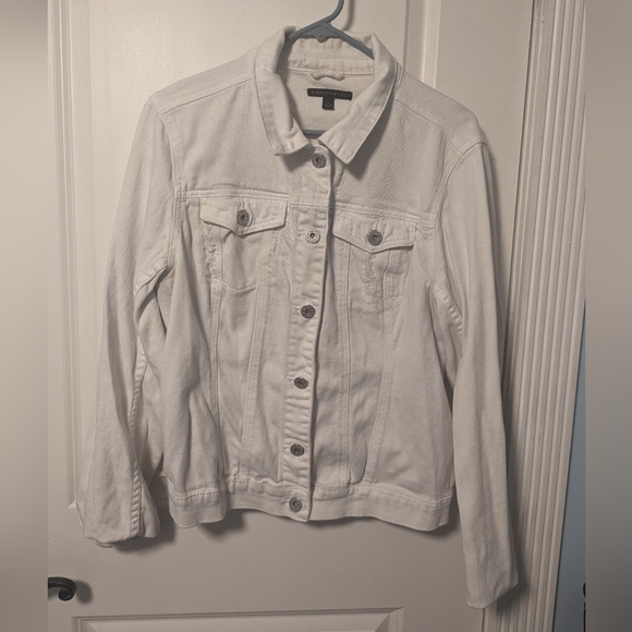 Signature Studio | Jackets & Coats | Signature Studio Large White Jean ...